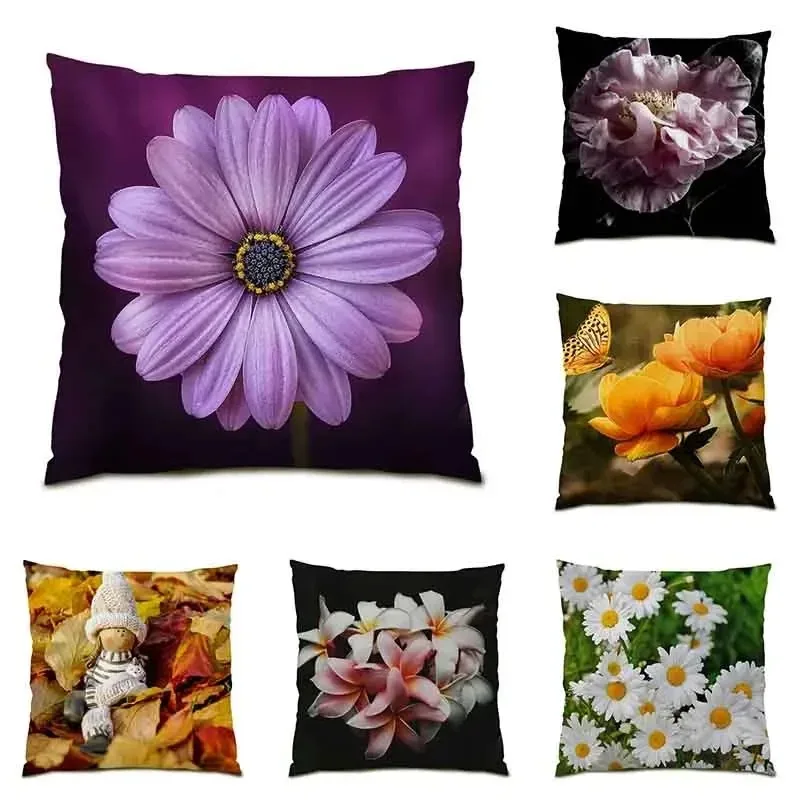 Office Sofa Cushion Plant Flower Decoration Luxury Home Decorative ...