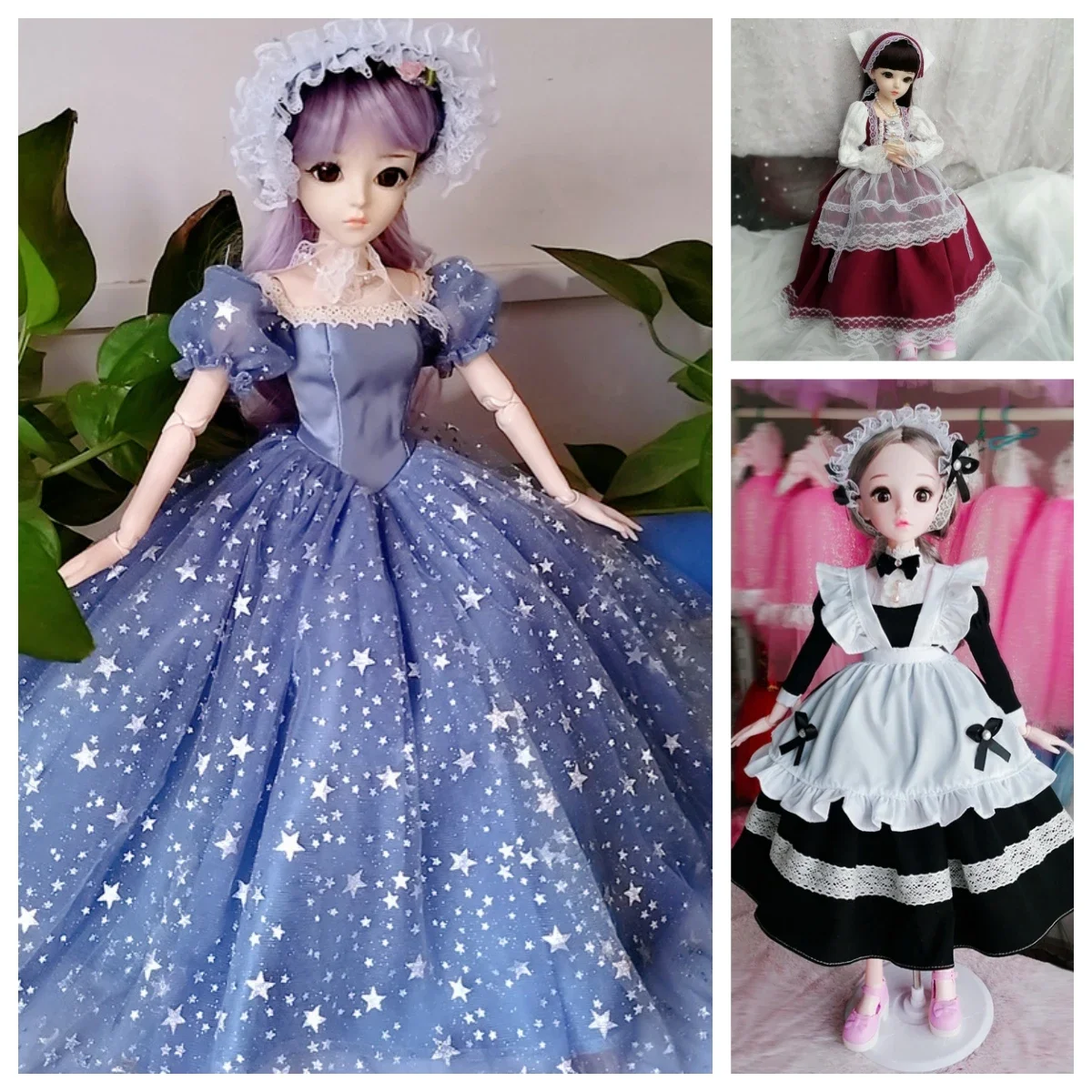 60cm-Doll-Clothes-1-3-BJD-Doll-Fashion-Casual-Wear-Retro-Lolita ...