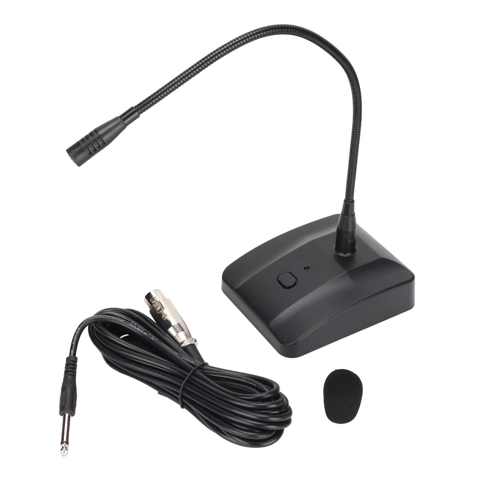 Noise Cancelling Gooseneck Microphone Desk Mount ABS Metal Base Heavy ...