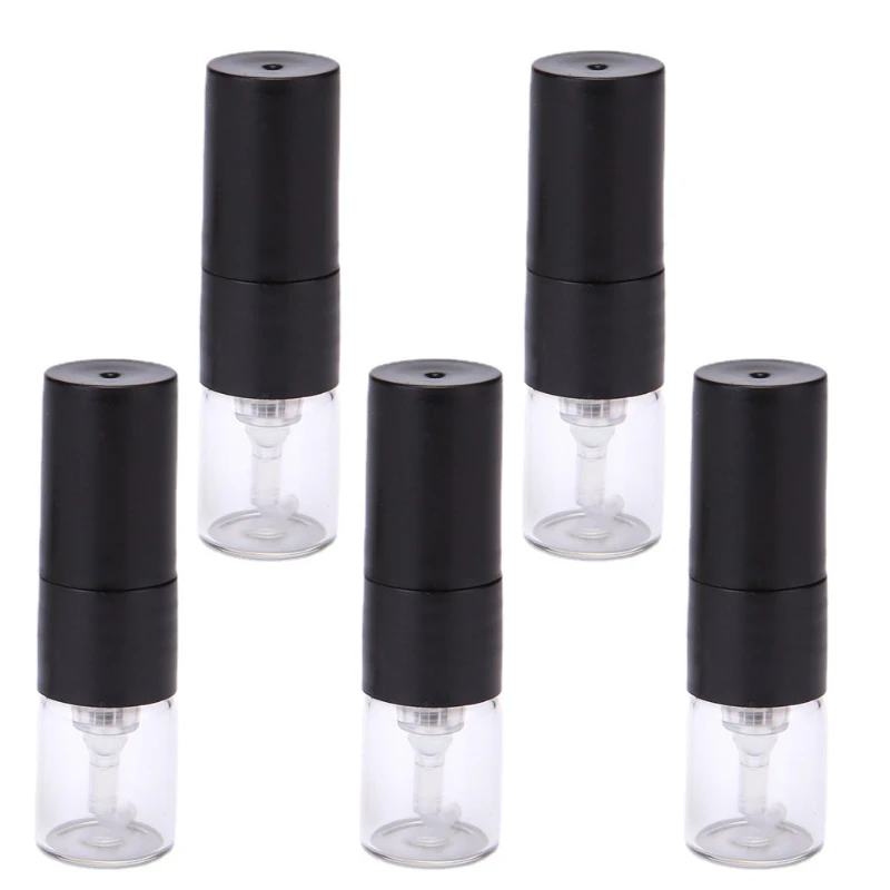 5pcs-1ML-Portable-Glass-Perfume-Spray-Refillable-Bottle-Direct-Pumping ...