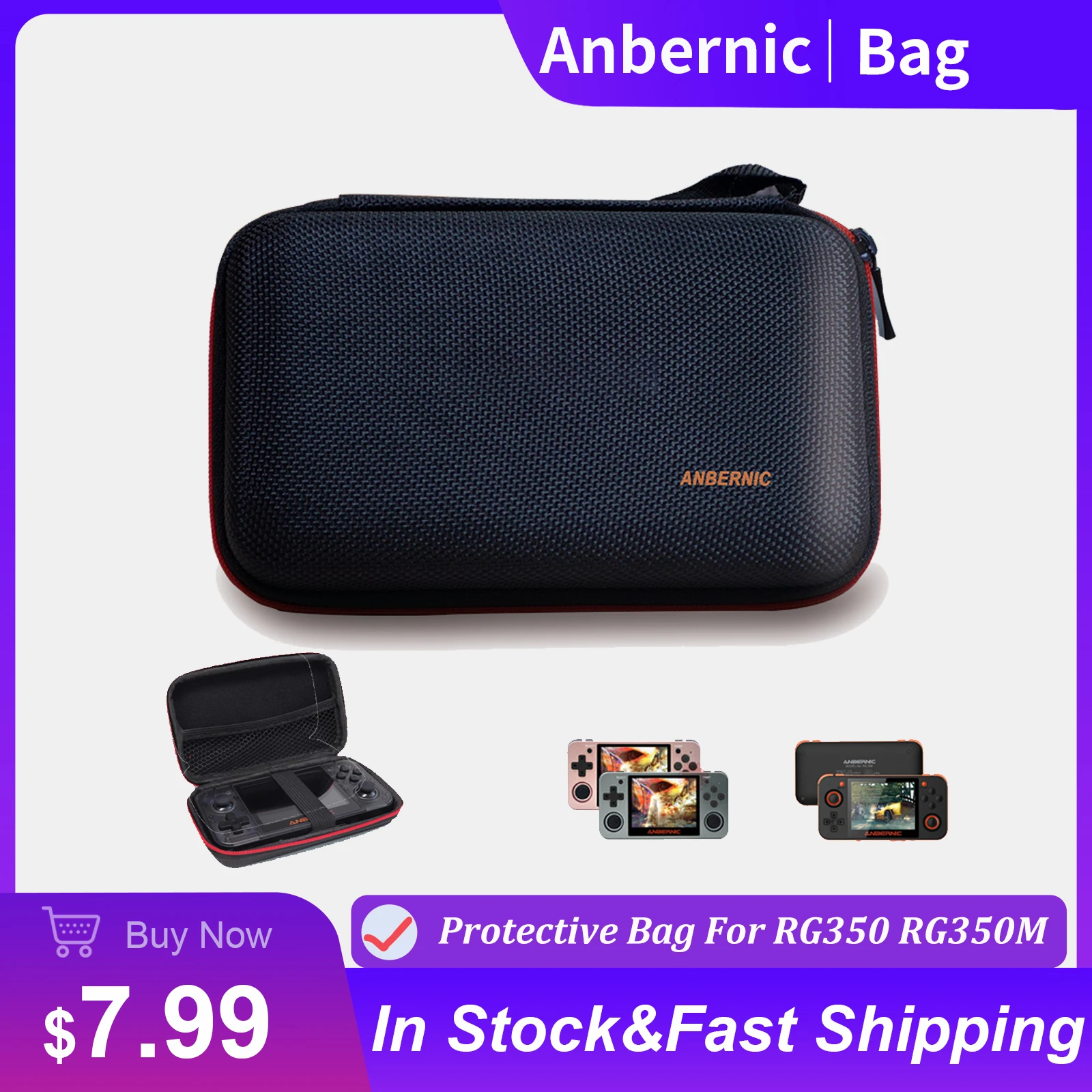 ANBERNIC - RG350 RG350M Bag Protection Case for Retro Game RG351MP ...