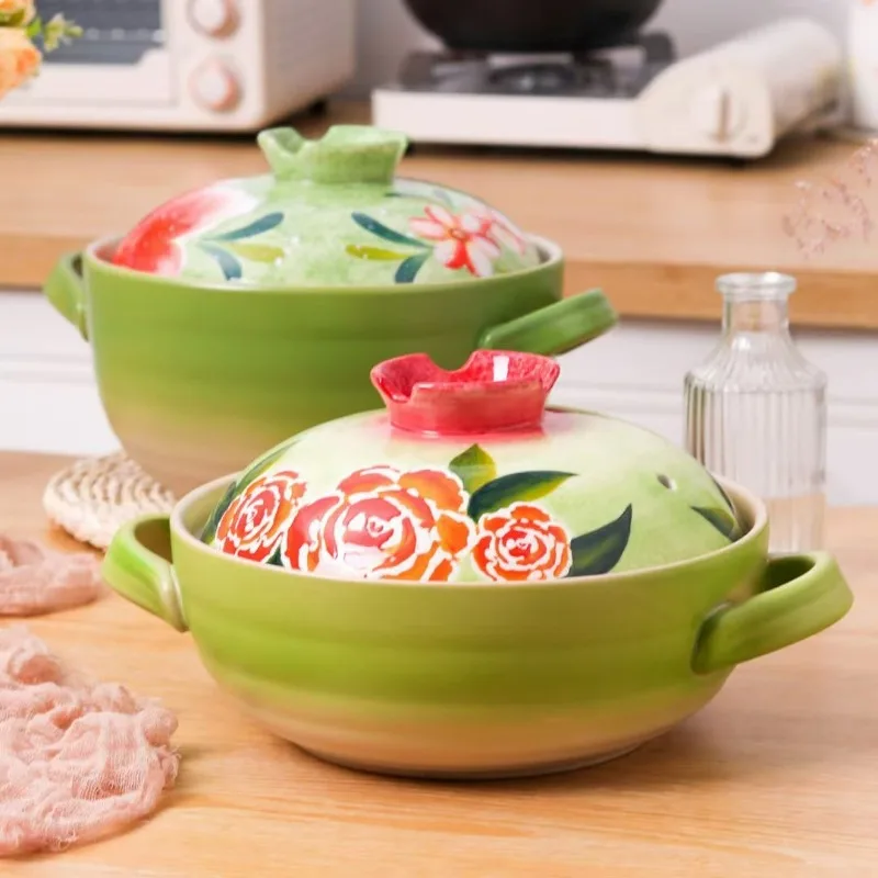 Japanese Ceramic Casserole Creative Gradient Color Clay Saucepan for ...