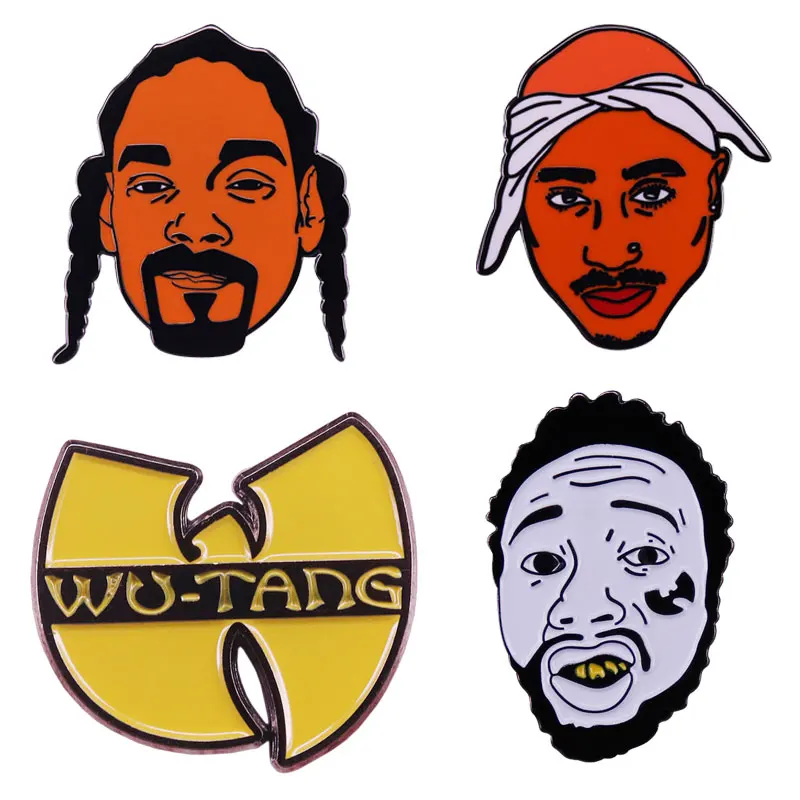 Hip Hop Rapper Badge Classic Pop Group Cartoon Metal Brooch Backpack ...