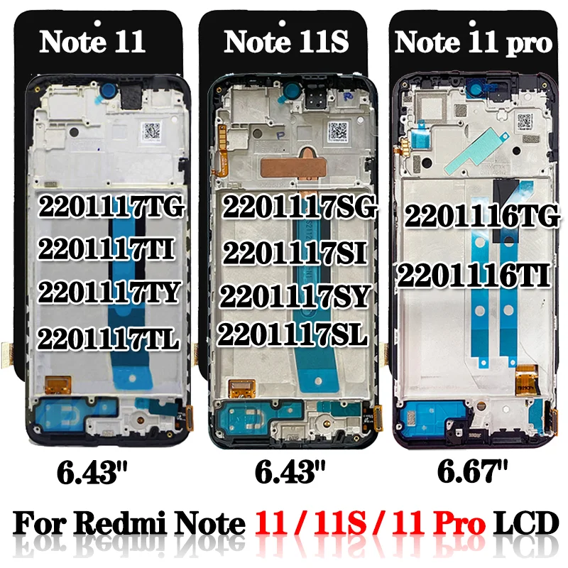 cran-tactile-LCD-pour-Xiaomi-Redmi-Note-11-Pro-AAA-2201116TG-2201117TI ...