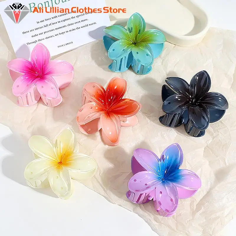 1PC-Woman-Summer-Gradient-Flower-Hair-Claws-Sweet-Hair-Clips-Hairpins ...