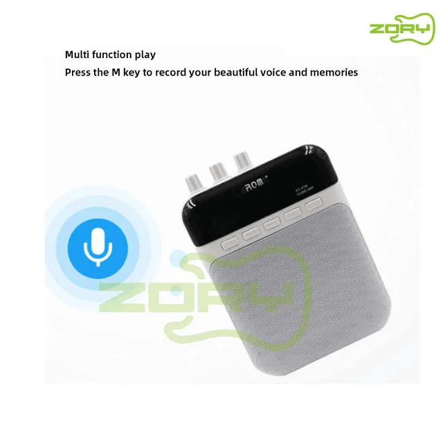 Aroma AG-03M 5W Guitar Amp Recorder Speaker TF Card Slot Compact Portable Multifunction Guitar ...