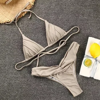 Sexy Micro Bikinis 2024 Women Halter Brazilian Bikini Set Female ...