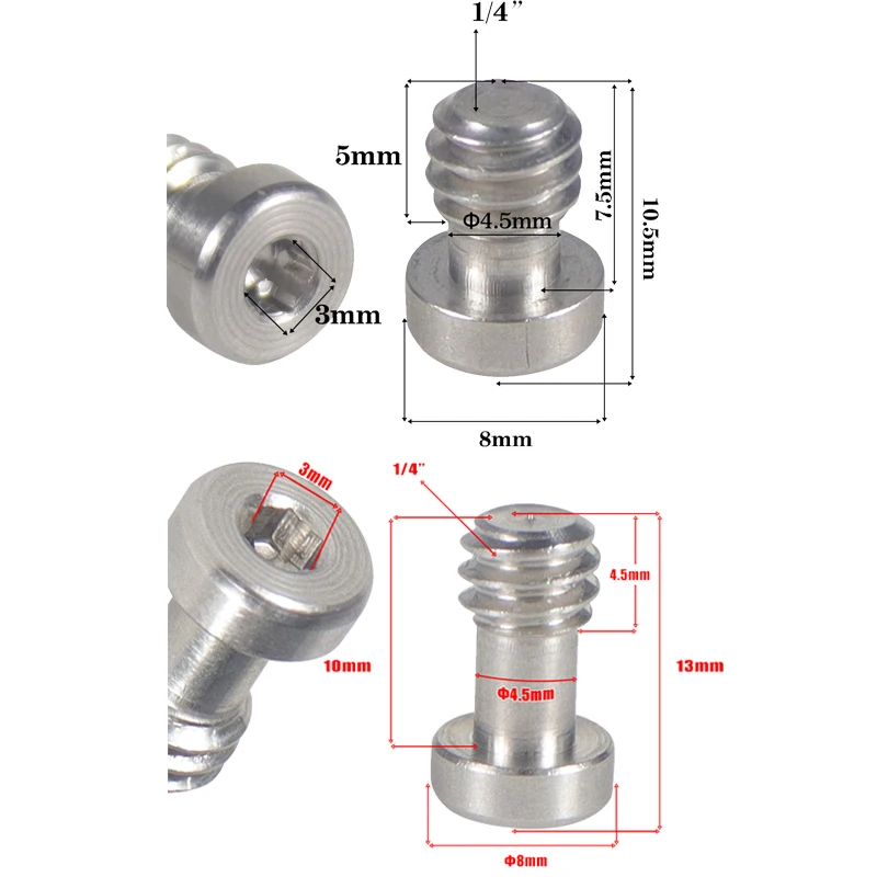 Stainless Steel Mounting Screws For Camera Cages Handles Quick Release ...