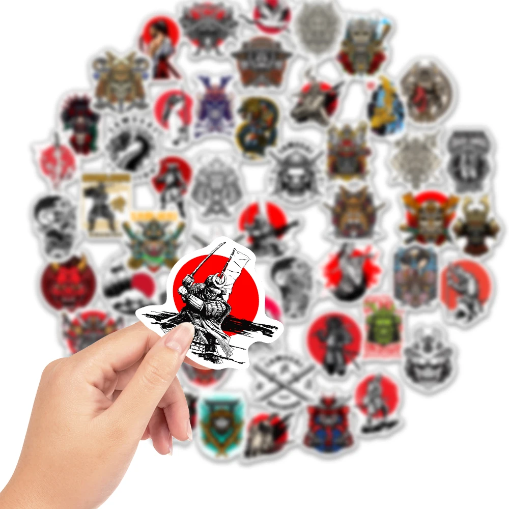 Japanese Samurai Sticker Set: Versatile & Waterproof