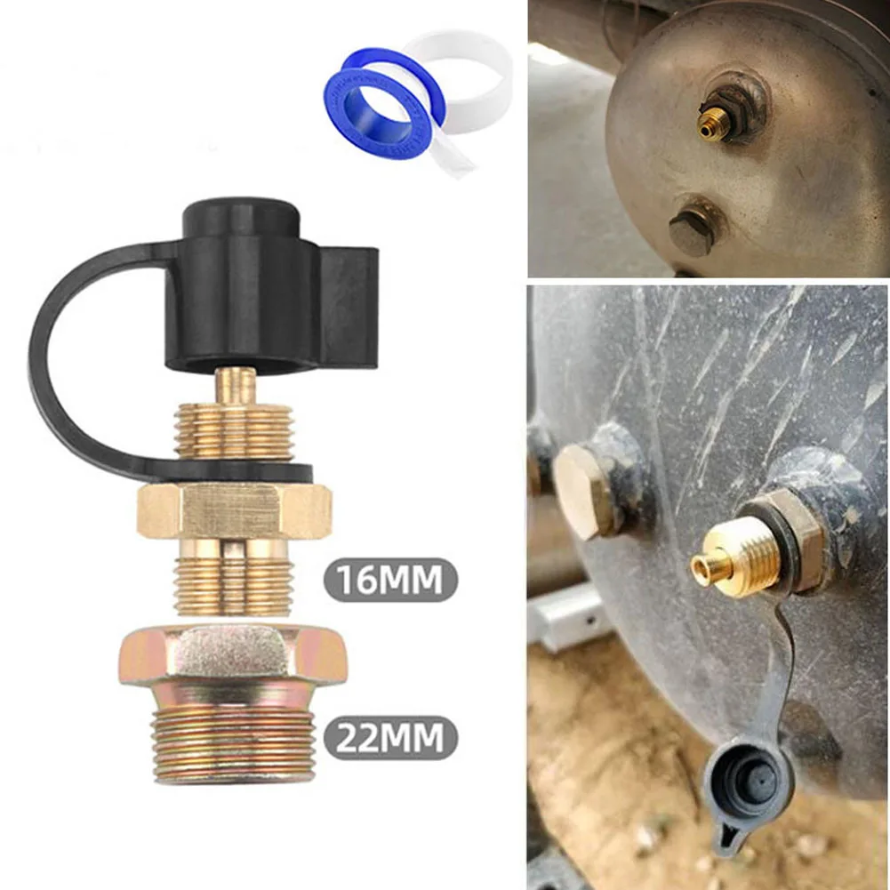 M22 To M16 Take Air Valve Universal M16x1.5 Of Truck Silver 2pc Air ...