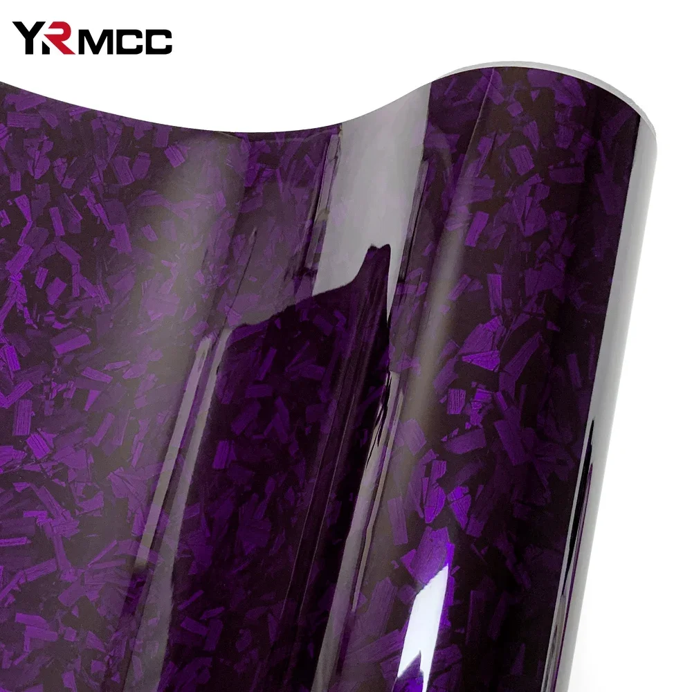 Carbon Fiber Car Stickers Purple Crystal Vinyl Film Forged Carbon Fiber ...