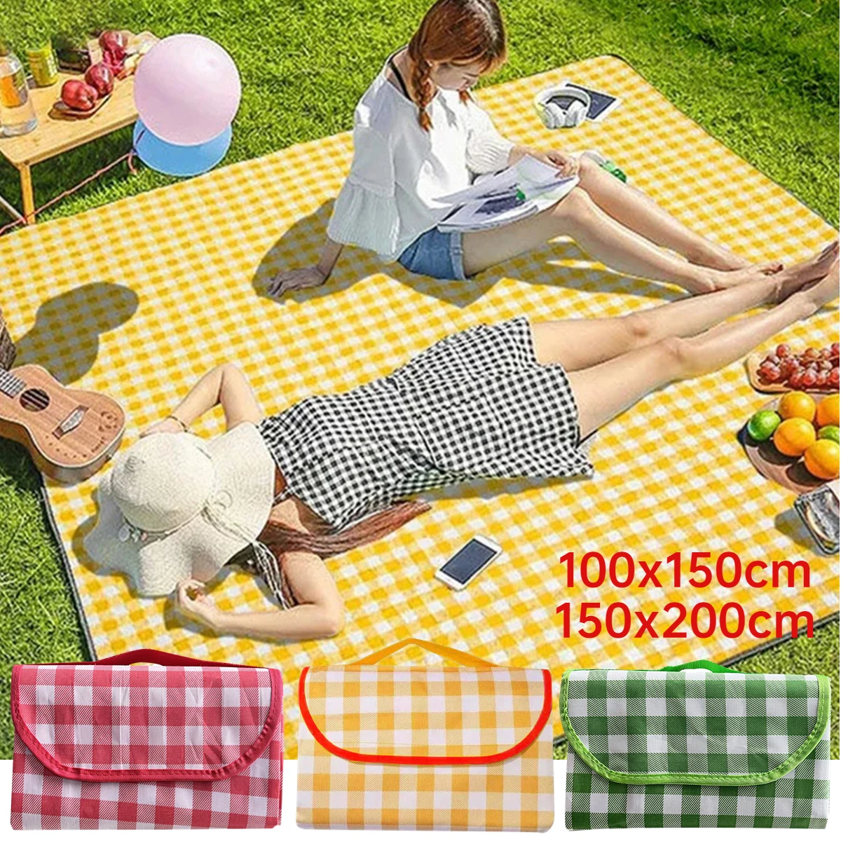 Foldable-Camping-Mat-Waterproof-Oxford-Cloth-Sand-Beach-Mats-Thicken ...