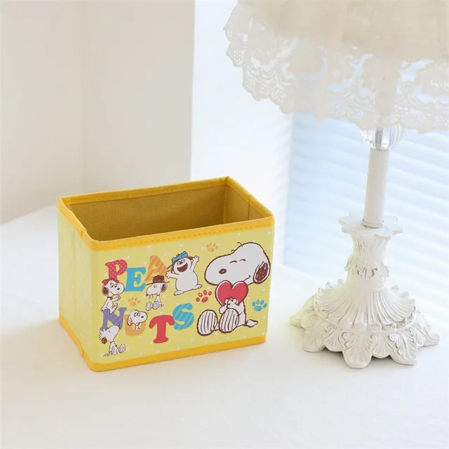 Snoopy Foldable Storage Box Cute Cartoon Desktop Organizer Case Jewelry ...