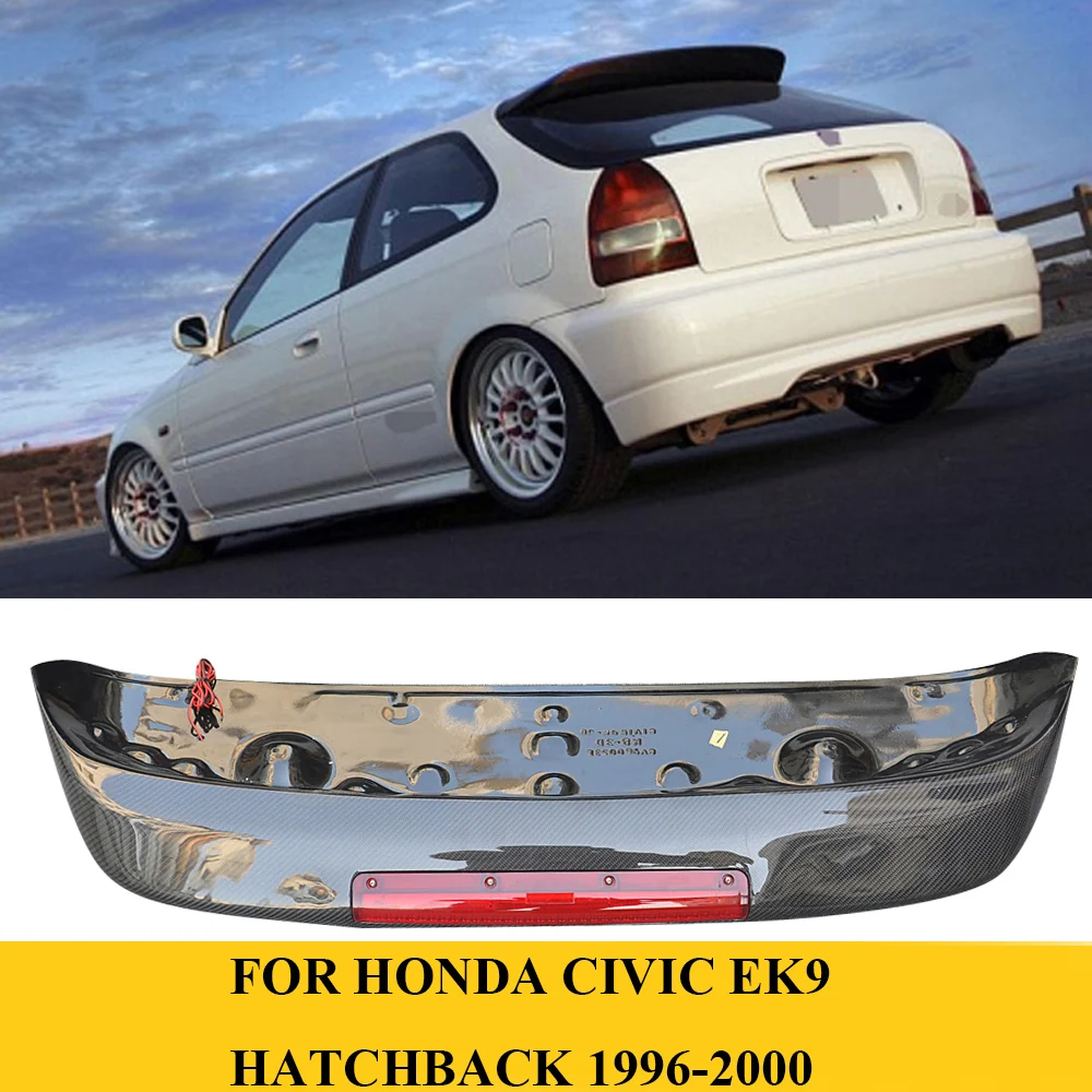 For-Honda-Civic-EK9-Hatchback-1996-2000-Carbon-Fiber-Rear-Roof-Spoiler ...