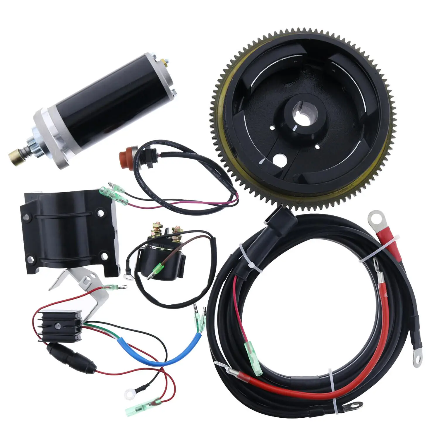 ELECTRIC START KIT FOR YAMAHA PARSUN HIDEA 2 STROKE 9.9HP 15HP 18HP ...