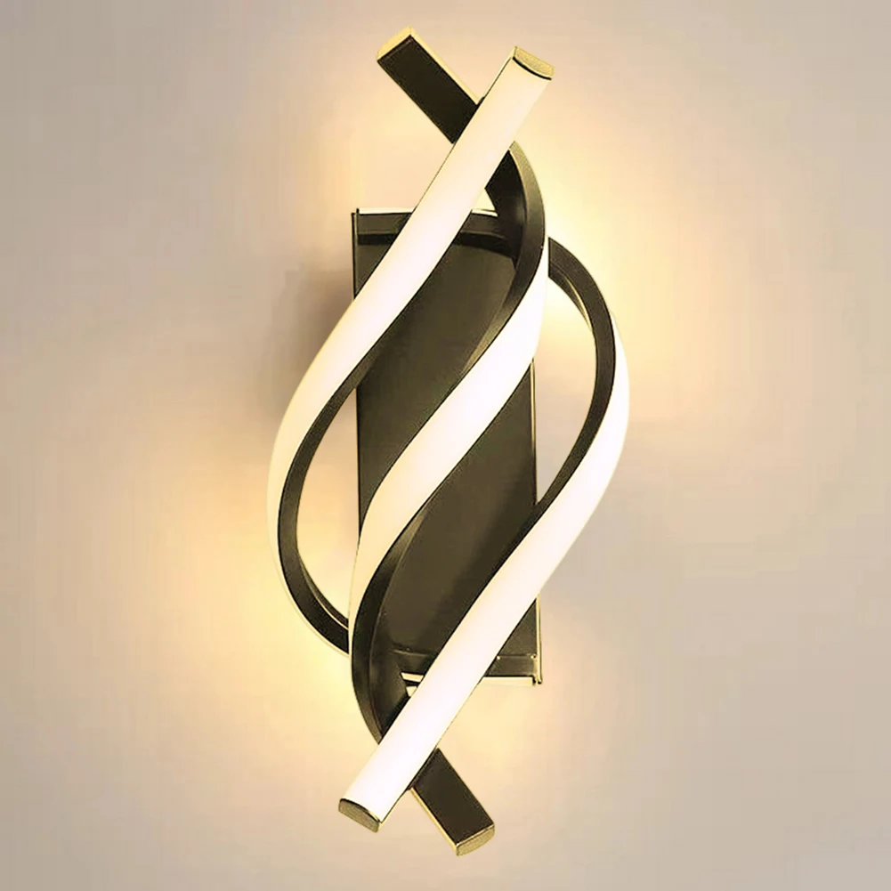 LED-Wall-Lamp-Curved-Design-Spiral-LED-Wall-Lamp-3000K-Living-Room ...
