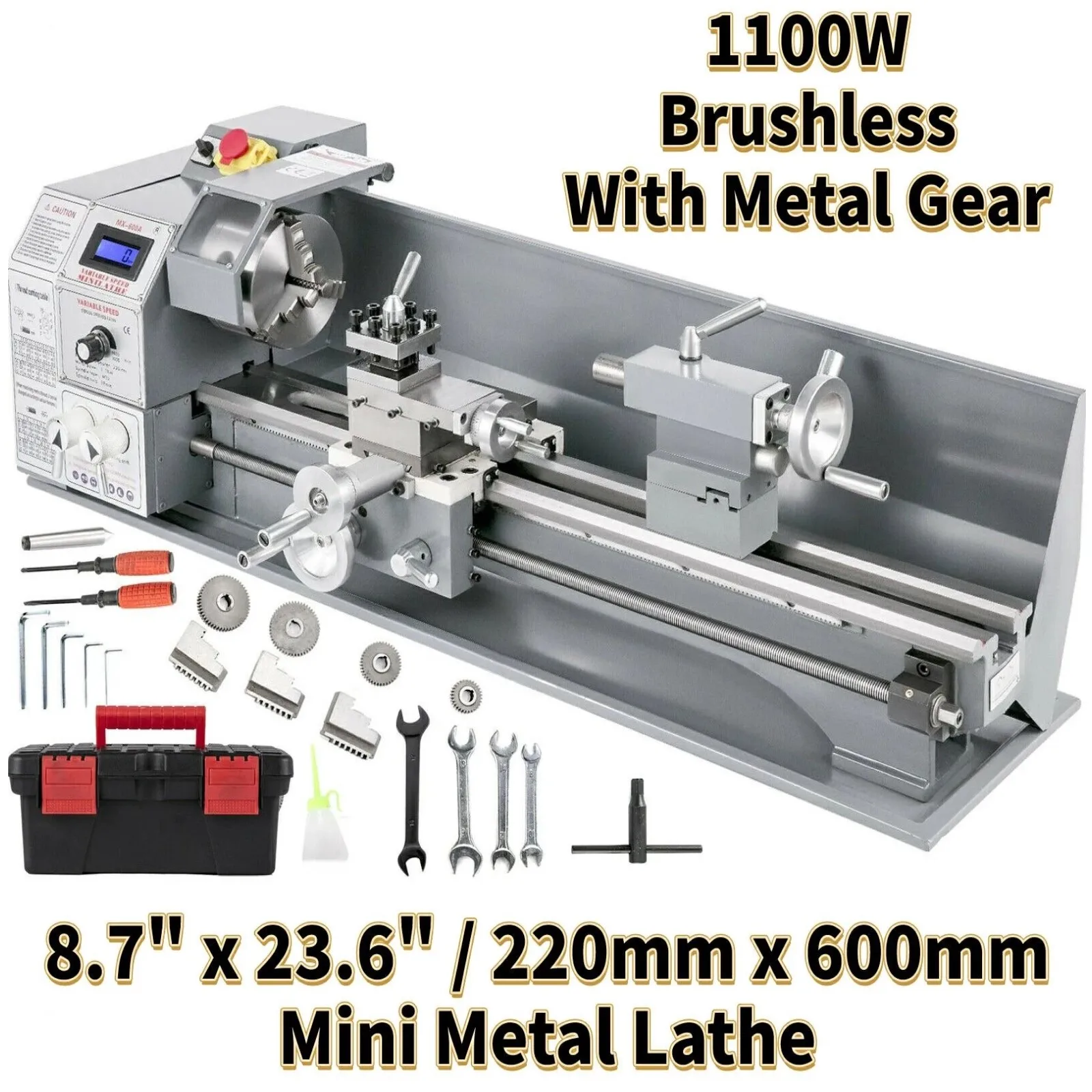 Tour-m-taux-1100W-MX-600A-Mini-Tour-Machine-Moteur-Brushless-38mm-Trou ...