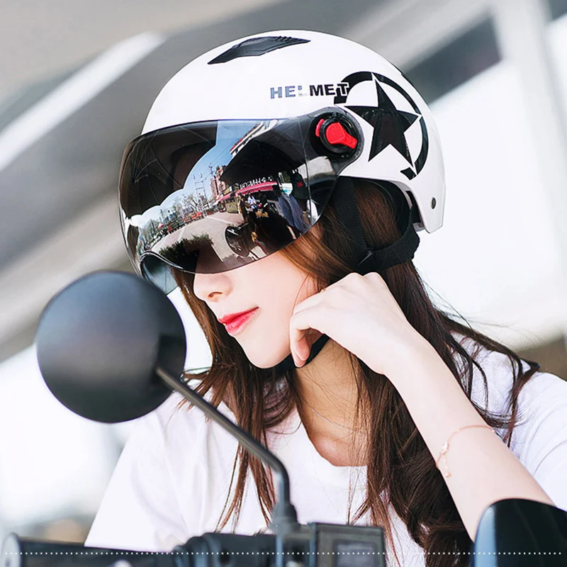 Electric-Motor-Car-Helmet-Scooter-Bike-Open-Face-Half-Baseball-Cap-Anti ...