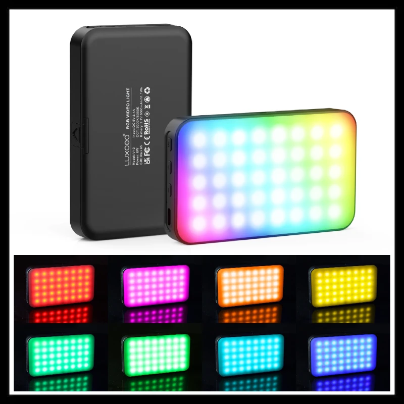 LUXCEO-V10-RGB-LED-Camera-Video-Panel-Light-Rechargable-Dimmable-Full ...