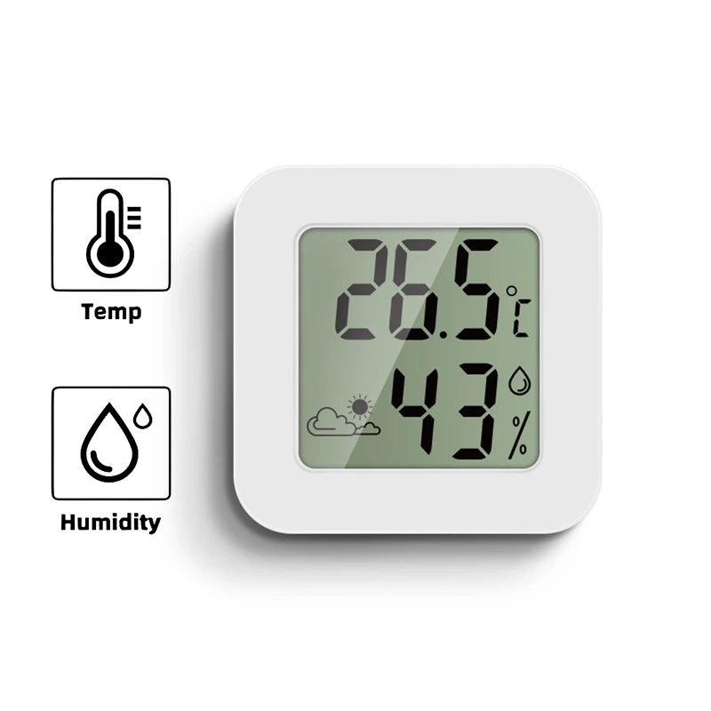 Indoor Mini Thermometer Hygrometer Living Room LCD Digital Temperature ...