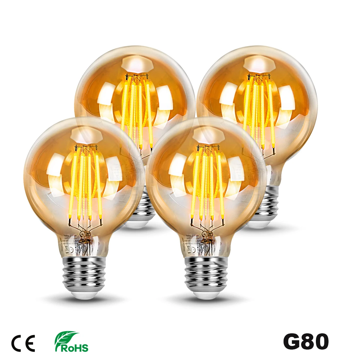 4PCS-G80-Filament-Light-Bulb-4W-8W-LED-E27-220V-Warm-white-2700K-Edison ...