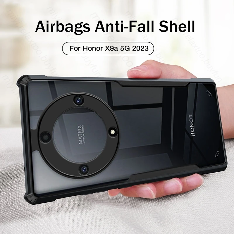 Honer X9a 5G Case Heavy Duty Transparent Acrylic Back Cover For Honor ...