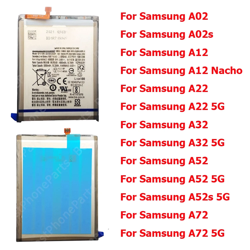 Battery For Samsung Galaxy A02 A12 Nacho A22 A32 A42 A52 A52s A72 5G ...