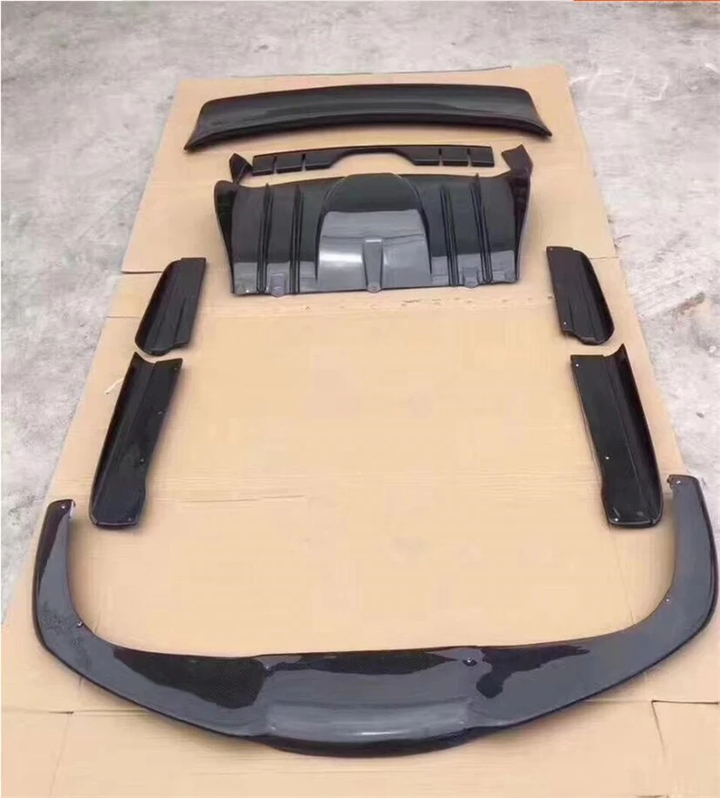 For Ferrari 430 REAL Carbon Fiber Front Lip Splitters Rear Diffuser ...