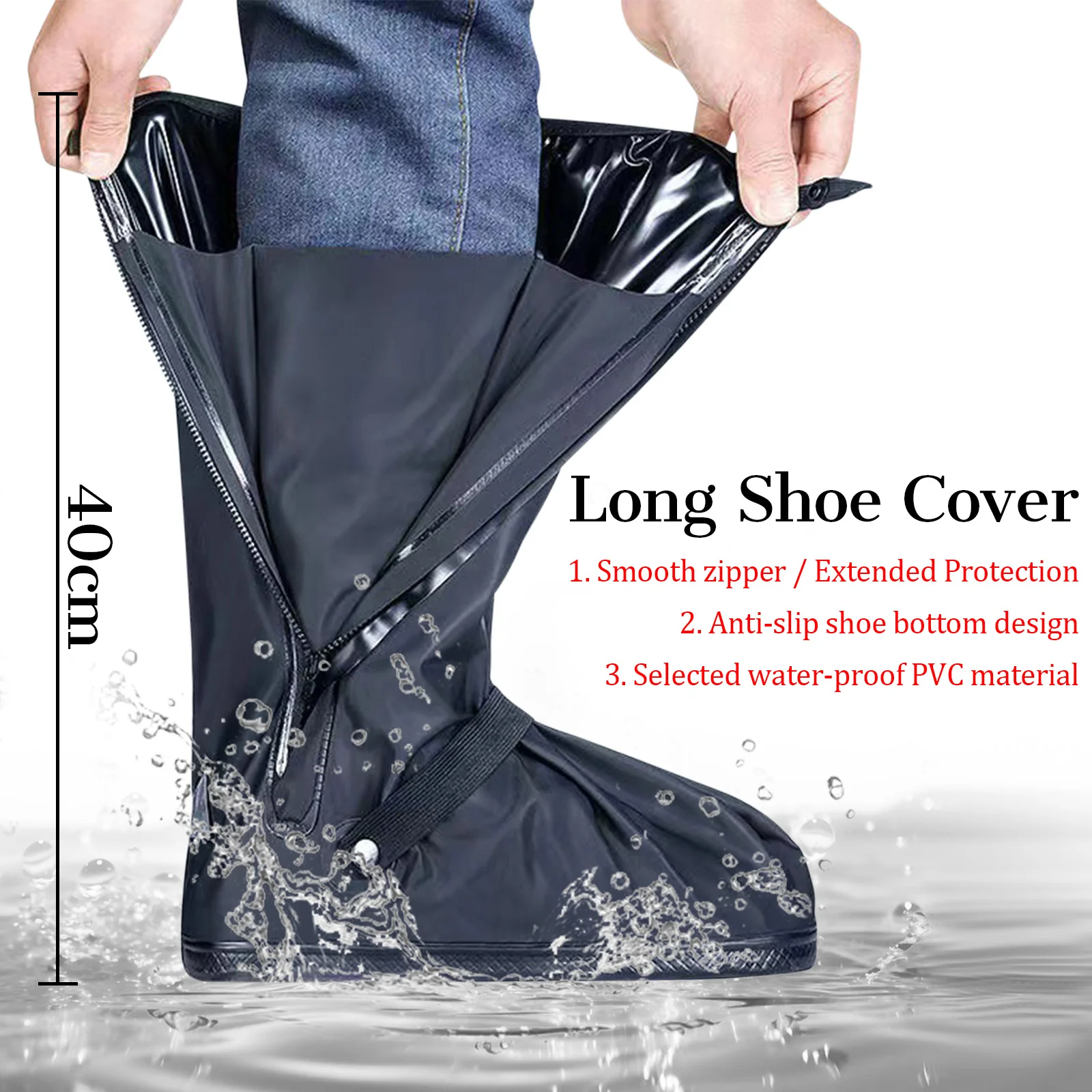 Waterproof-Silicone-Shoe-Covers-Long-Reusable-Non-Slip-Wear-Resistant ...