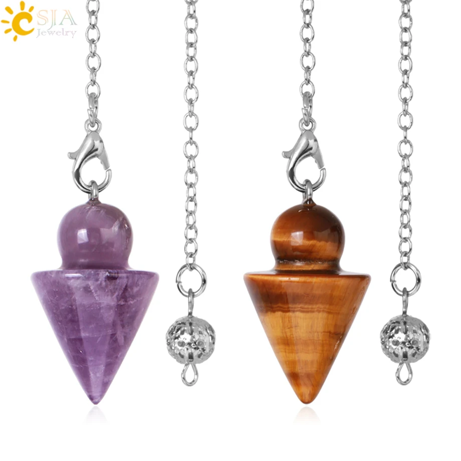 Reiki Natural Stone Dowsing Pendulum | Spiritual Natural Stone Pendulum ...