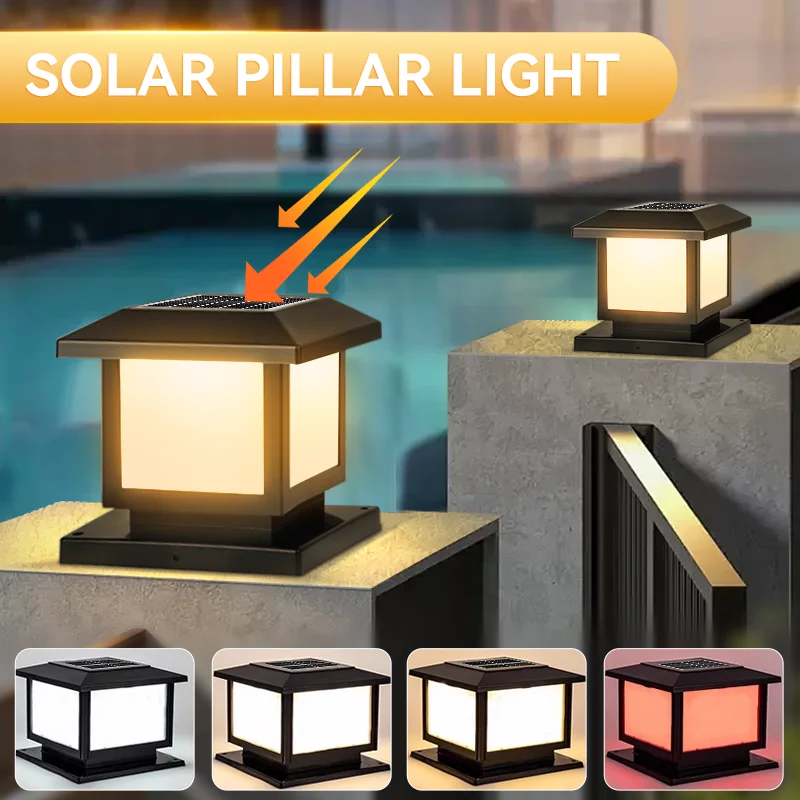Remote-Control-Led-Solar-Pillar-Light-Timed-Solar-Outdoor-Lights-Ip44 ...