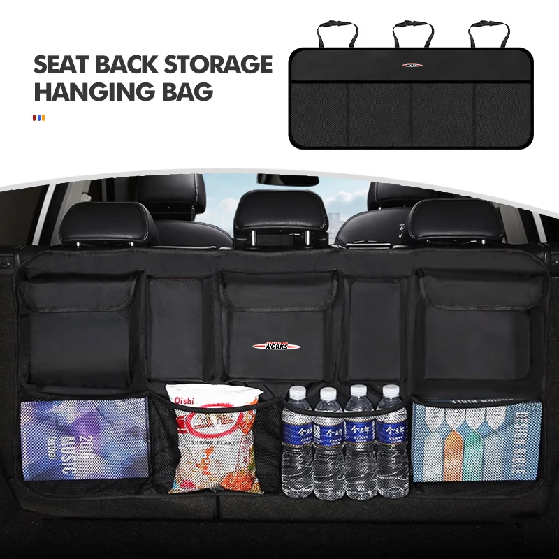 Car Seat Back Trunk Rear Seat Hanging Multi-Pocket Storage Bag For MINI ...