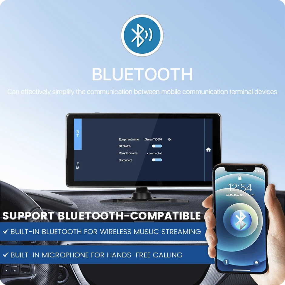 GreenYi Android 10" AHD 4CH Monitor Recording DVR 1080P Car Rear View ...