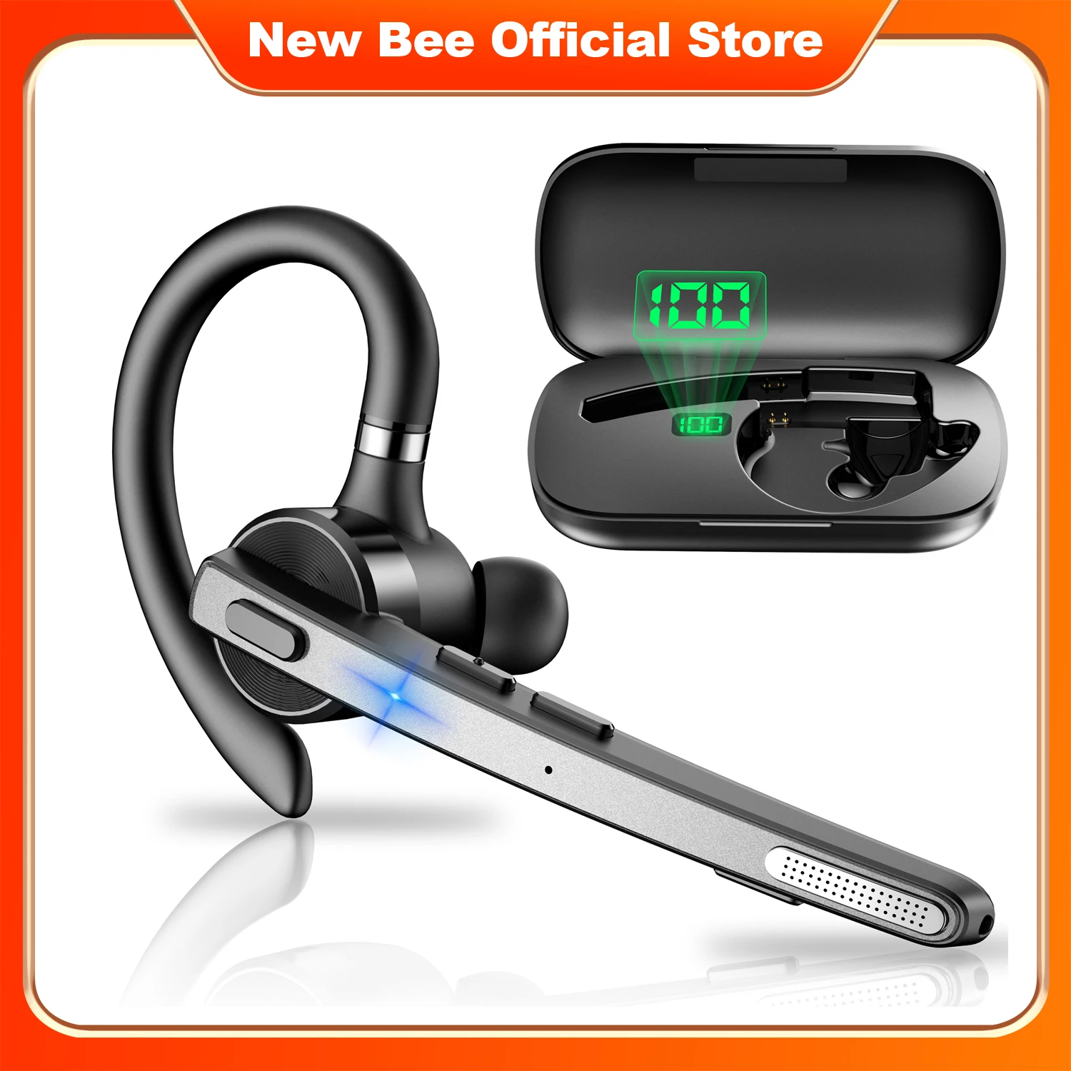 New-Bee-M53-Bluetooth-5-1-Headset-Wireless-Driving-Headphones-with-Dual ...