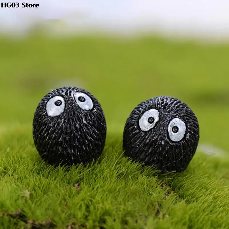 10Pcs Resin Mini Crats Black Coal Briquettes Elves Totoro Miniature ...