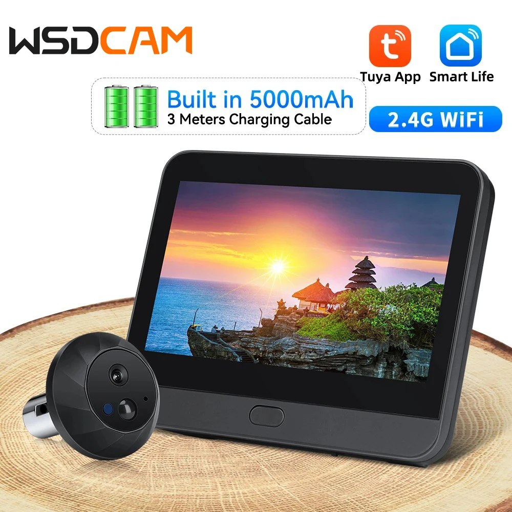 WSDCAM-Wifi-Peephole-PIR-Motion-Detector-Doorbell-Camera-Video-Record ...