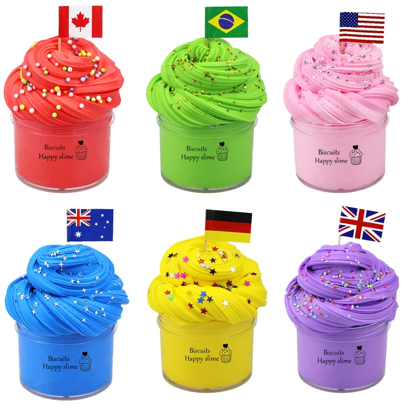 Slime Cotton Mud Foaming Mud Butter Mud Color Mud Blowing Film Colorful ...