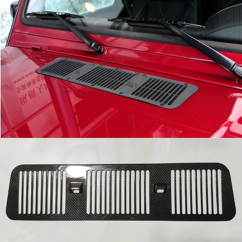 Real-Dry-Carbon-Fiber-Front-Engine-Hood-Bonnet-Air-Vent-Trim-For ...