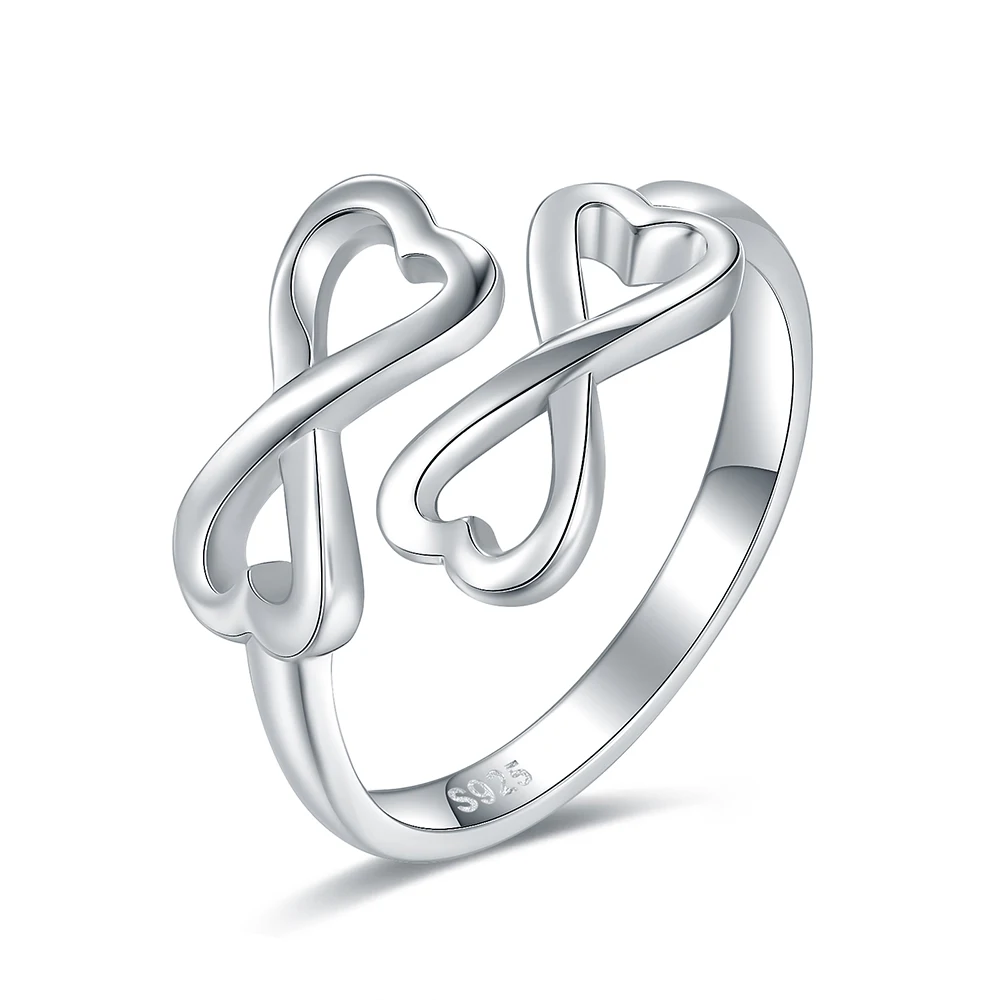 Infinity Symbol With Heart Ring