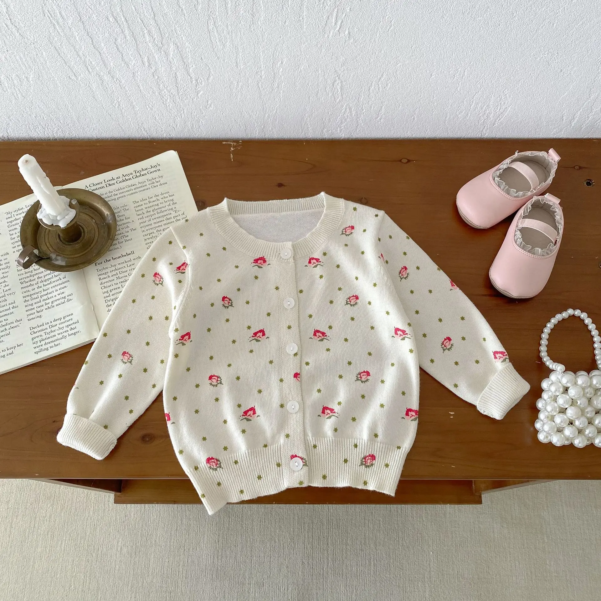 Summer-Newborn-Infant-Baby-Girls-Floral-Muslin-Coat-Thin-Knit-Sweater ...
