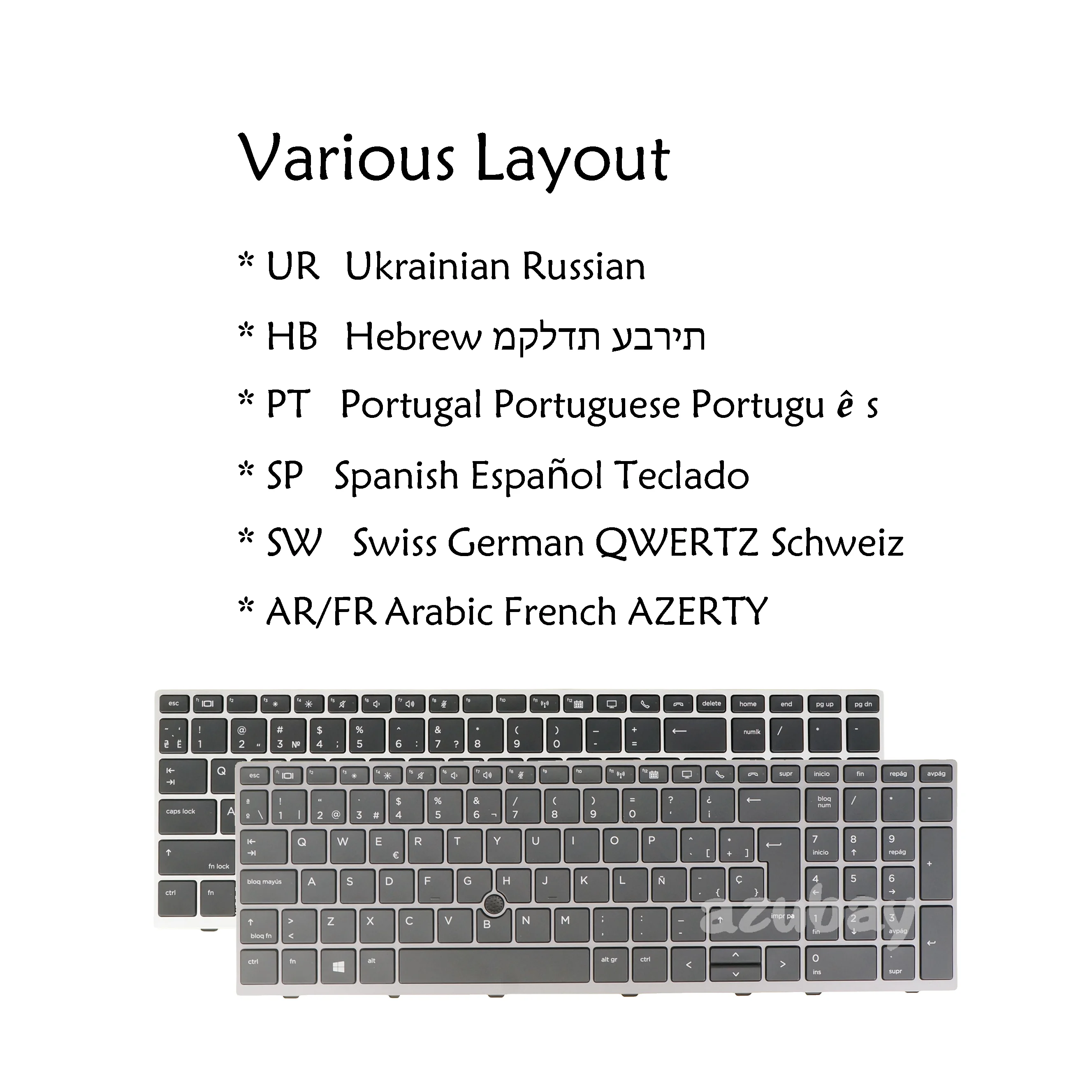 Laptop Keyboard for HP Elitebook 850 G5/ G6, 755 G5, ZBook 15U G5/ G6 ...