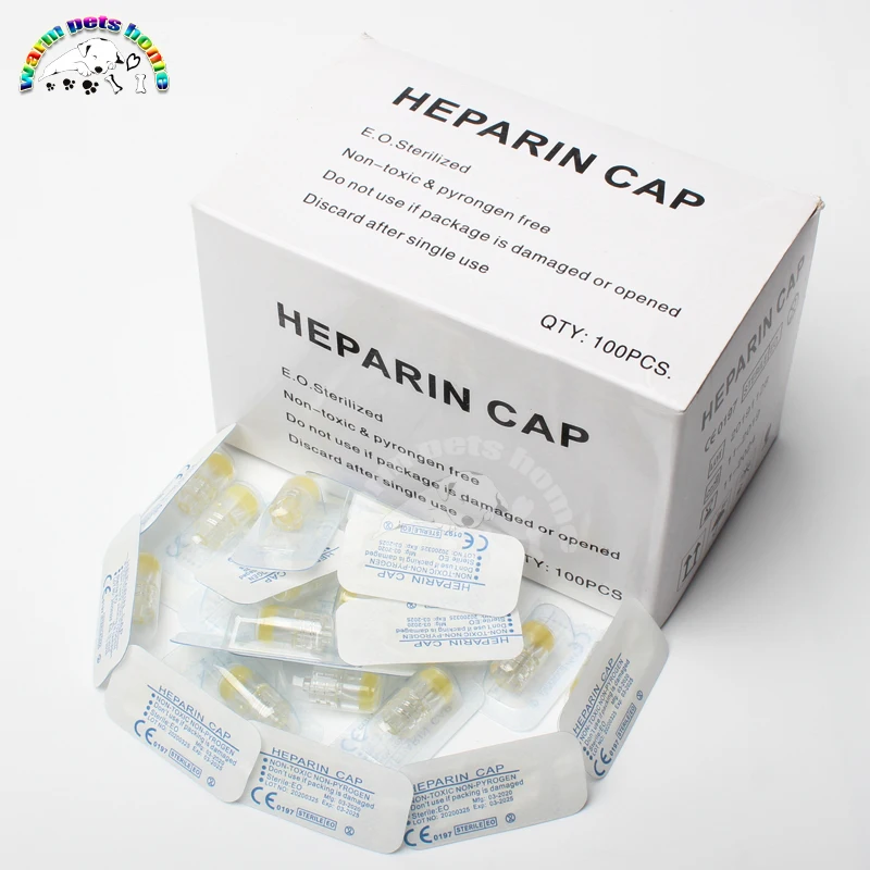 100pcs Disposable Heparin Cap IV Cannula Catheter Heparin Caps for ...