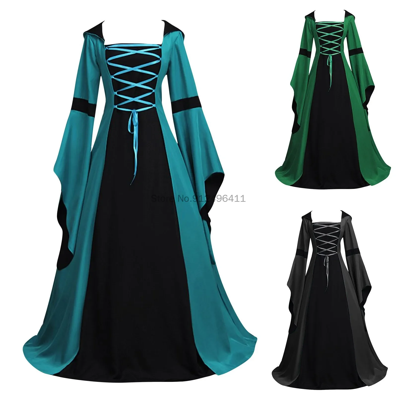 Women-Medieval-Court-Fancy-Dress-Halloween-Vampire-Cosplay-Costume ...