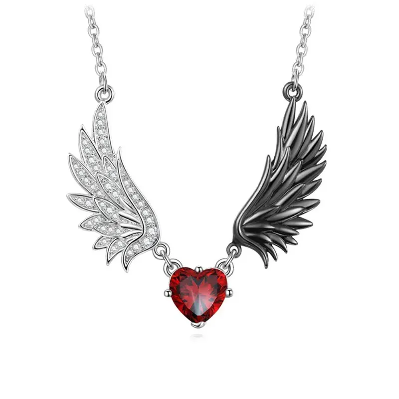 Trendy-Creative-Devil-Heart-Necklace-Alloy-Drop-Nectarine-Heart-Demon ...