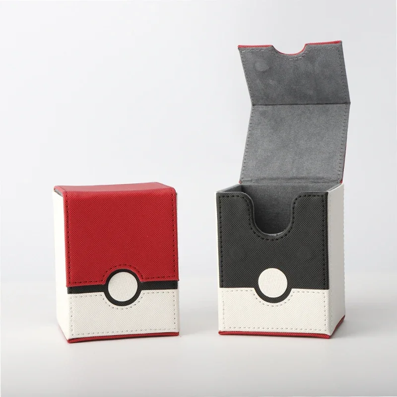 PTCG Pokeball Style Animation Characters Self Made Leather Card Storage ...