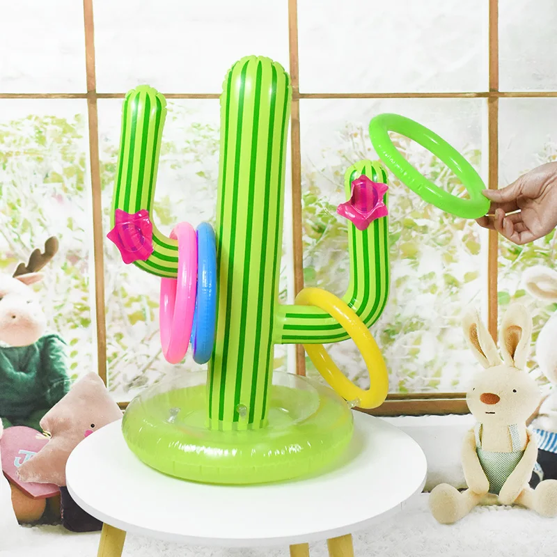 Inflatable-Cactus-Ring-Children-s-Throwing-Toy-Set-Hawaii-Swimming-Pool ...