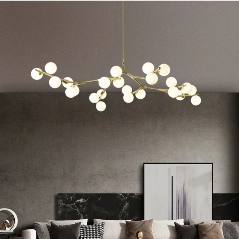 Artpad-white-glass-ball-chandelier-with-balls-modern-nordic-chandelier ...