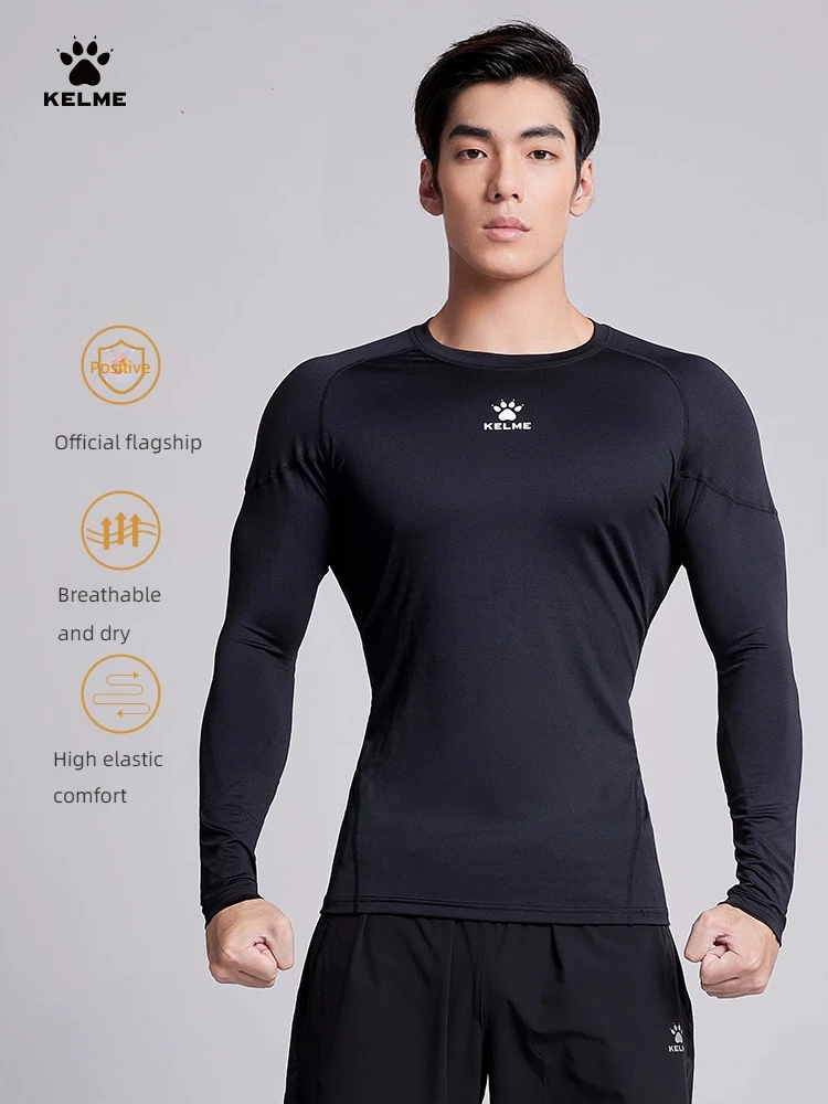 KELME-Compression-Shirt-Men-Sports-Clothing-Fitness-Long-Sleeve-T-Shirt-Basketball-Football ...