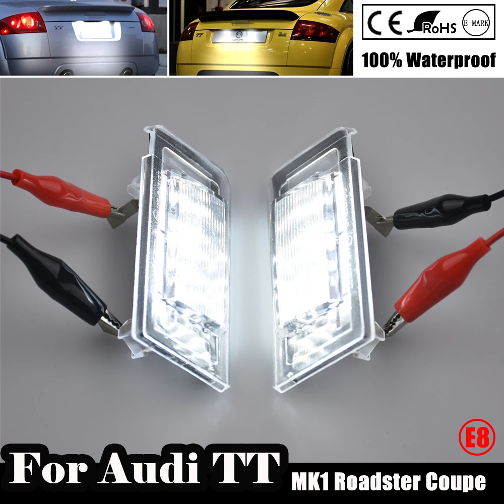 2Pcs-For-Audi-TT-LED-License-Plate-Lights-MK1-8N-Roadster-Cabrio-8N9 ...