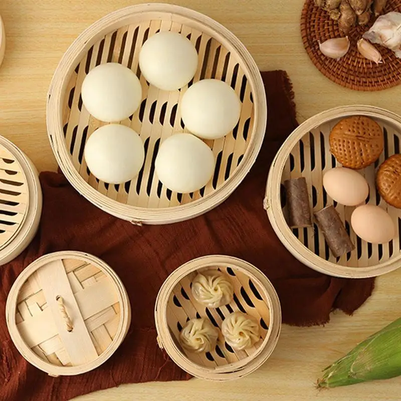 Cooking-Bamboo-Steamer-Basket-Dim-Sum-Dumpling-Food-Steamer-With-Lid ...